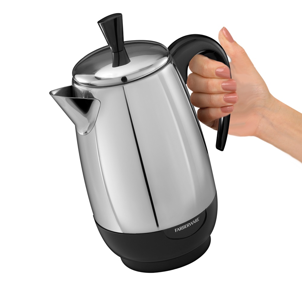 2-8 Cup* Electric Percolator, Stainless Steel | FCP280 | Farberware 2-8 Cup* Electric Percolator, Stainless Steel | FCP280 | Farberware